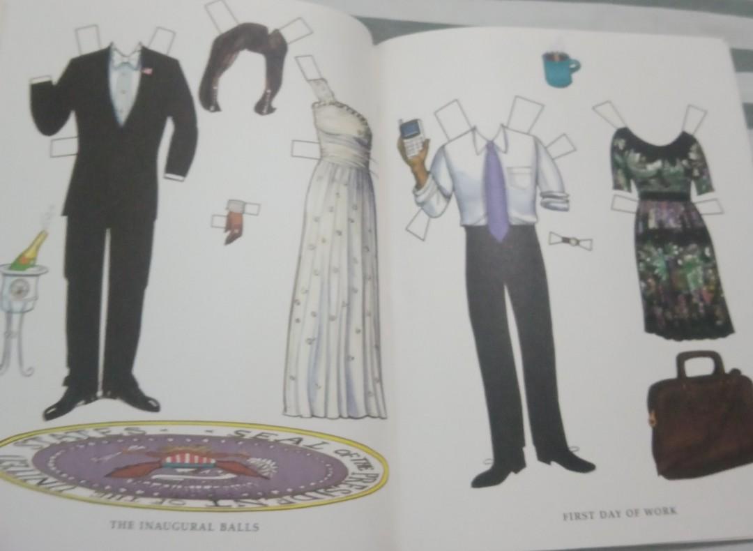 Barack and Michelle Obama Paper Doll Book, Hobbies & Toys, Books ...