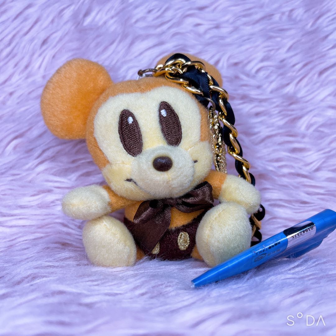 BNWT DISNEY ORANGE MICKEY MOUSE PLUSH WITH CHAIN, Hobbies & Toys, Toys ...