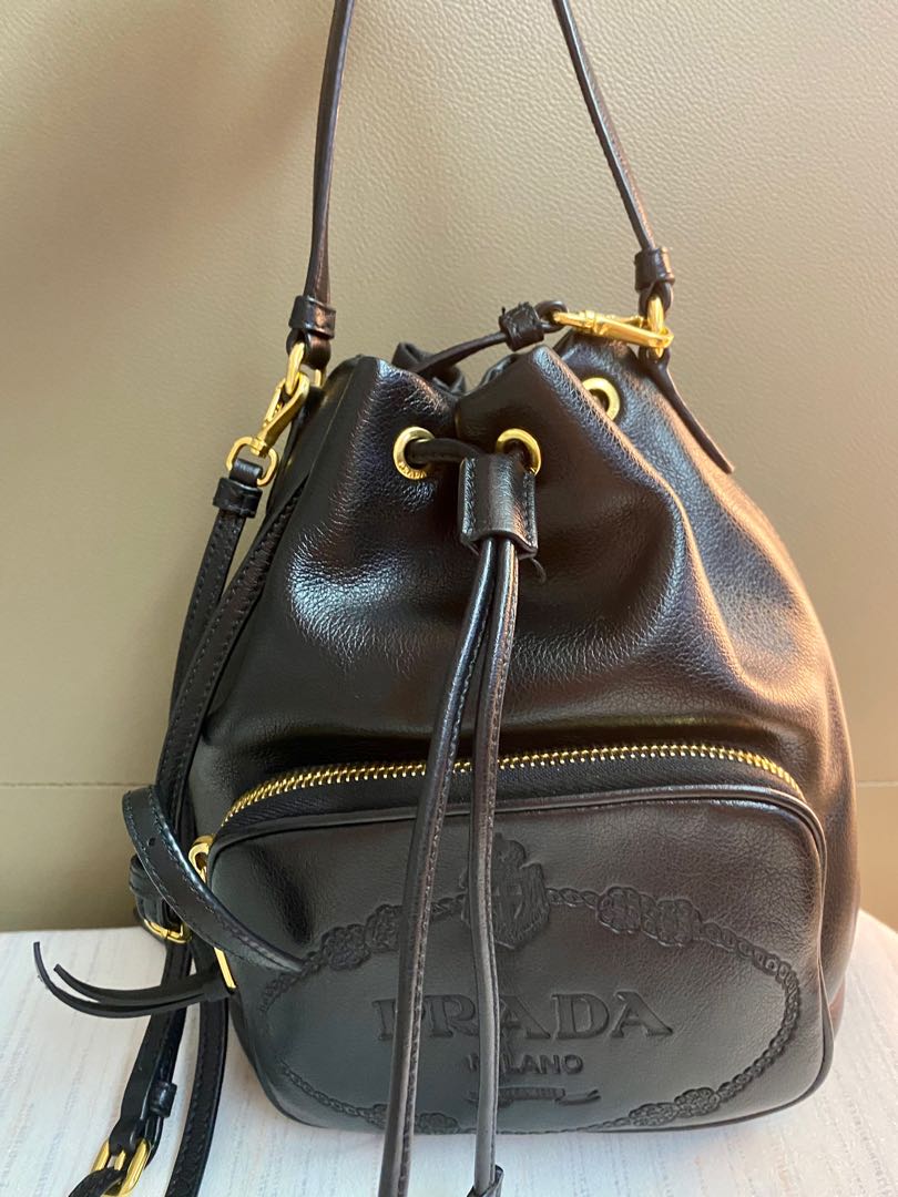 Prada Bucket Bag, Luxury, Bags & Wallets on Carousell