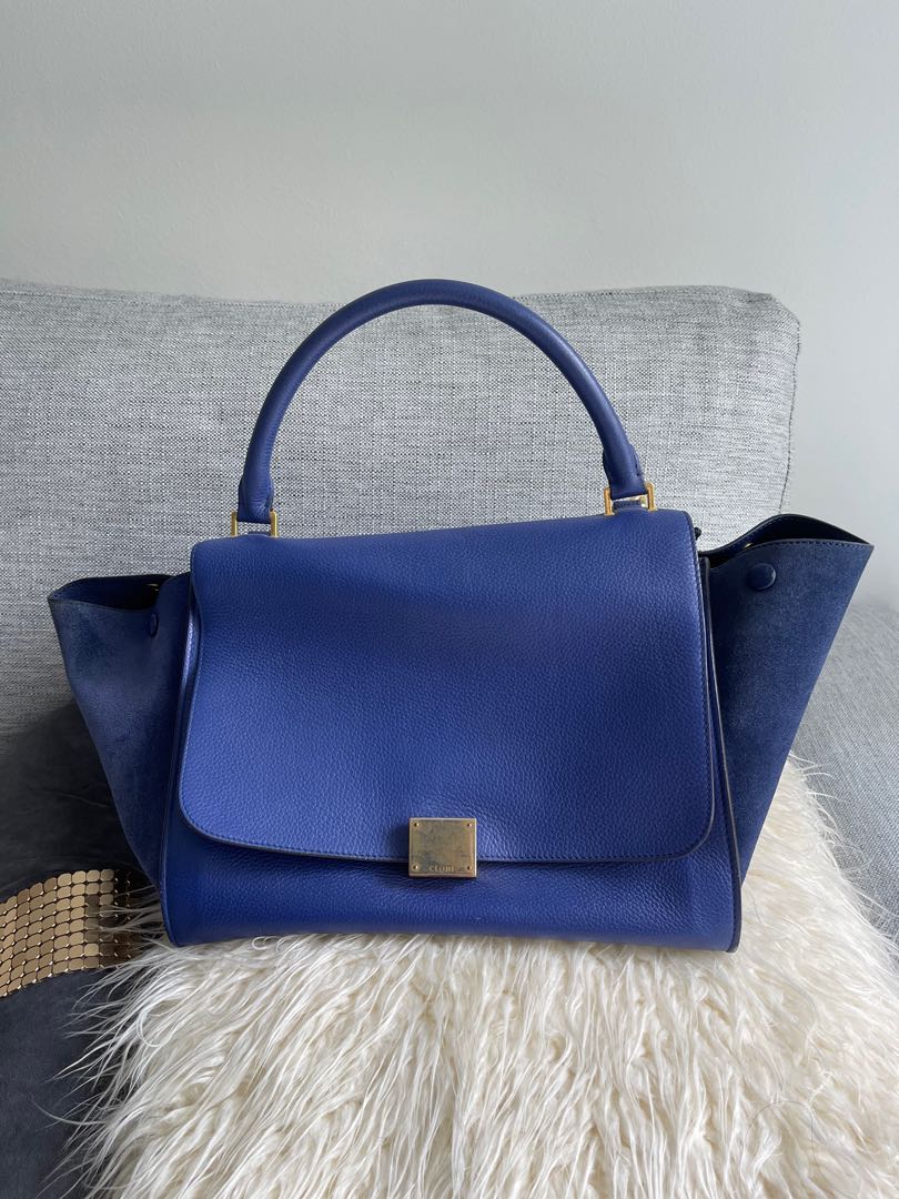 Celine Blue Trapeze, Women's Fashion, Bags & Wallets, Purses & Pouches ...