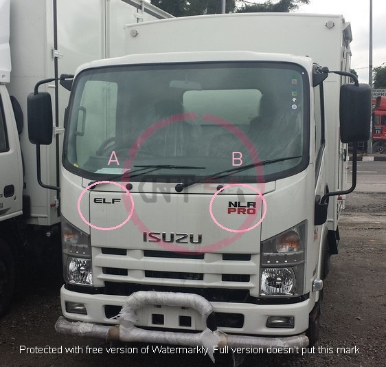 CFS419 ISUZU ELF N Series NLRPro NLR PRO LORRY TRUCK Lori Logo Stiker ...