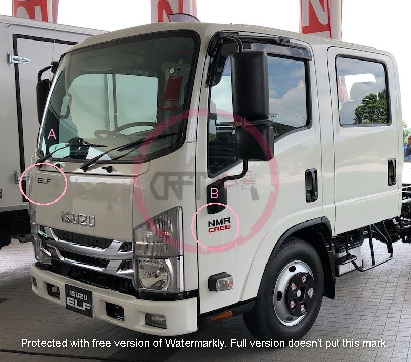 CFS420 ISUZU ELF N Series NMRCrew NMR CREW LORRY TRUCK Lori Logo Stiker ...