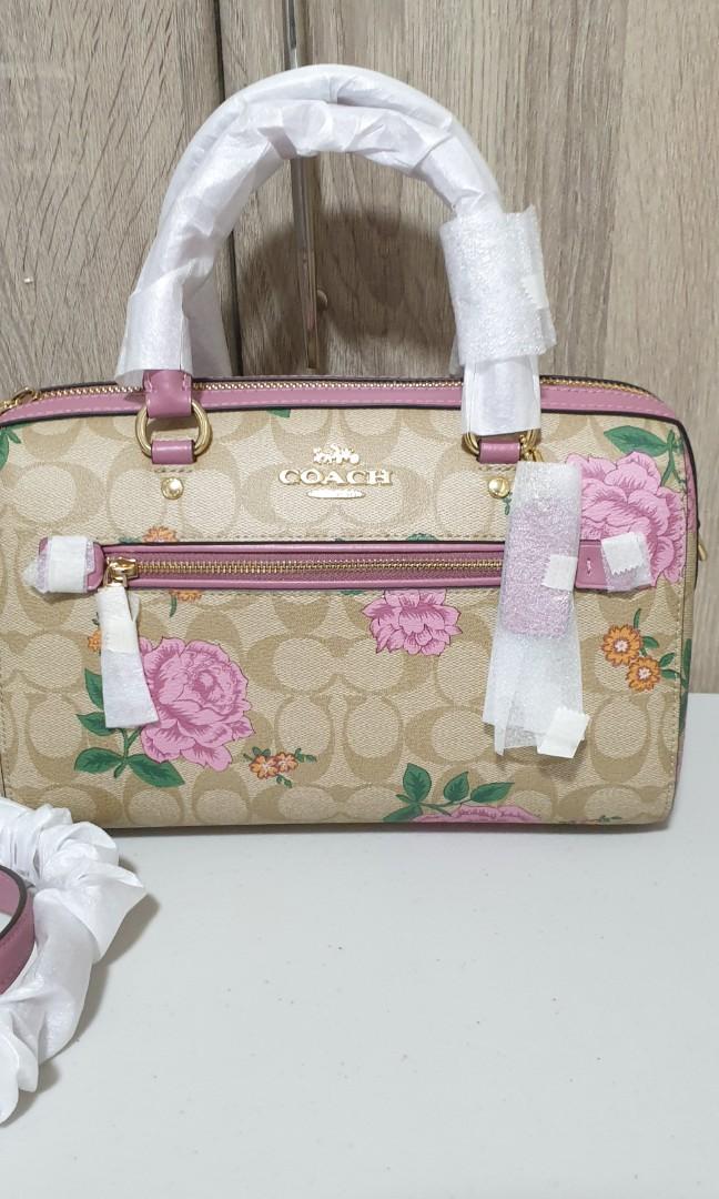Coach Rowan Signature Rose Print Bag style # 2717, Women's Fashion ...