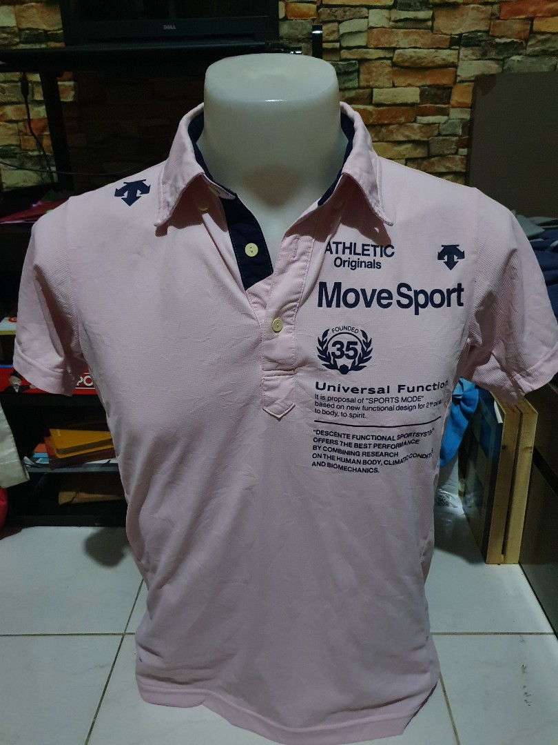 Descente Drifit Polo shirt, Men's Fashion, Tops & Sets, Tshirts & Polo Shirts on Carousell