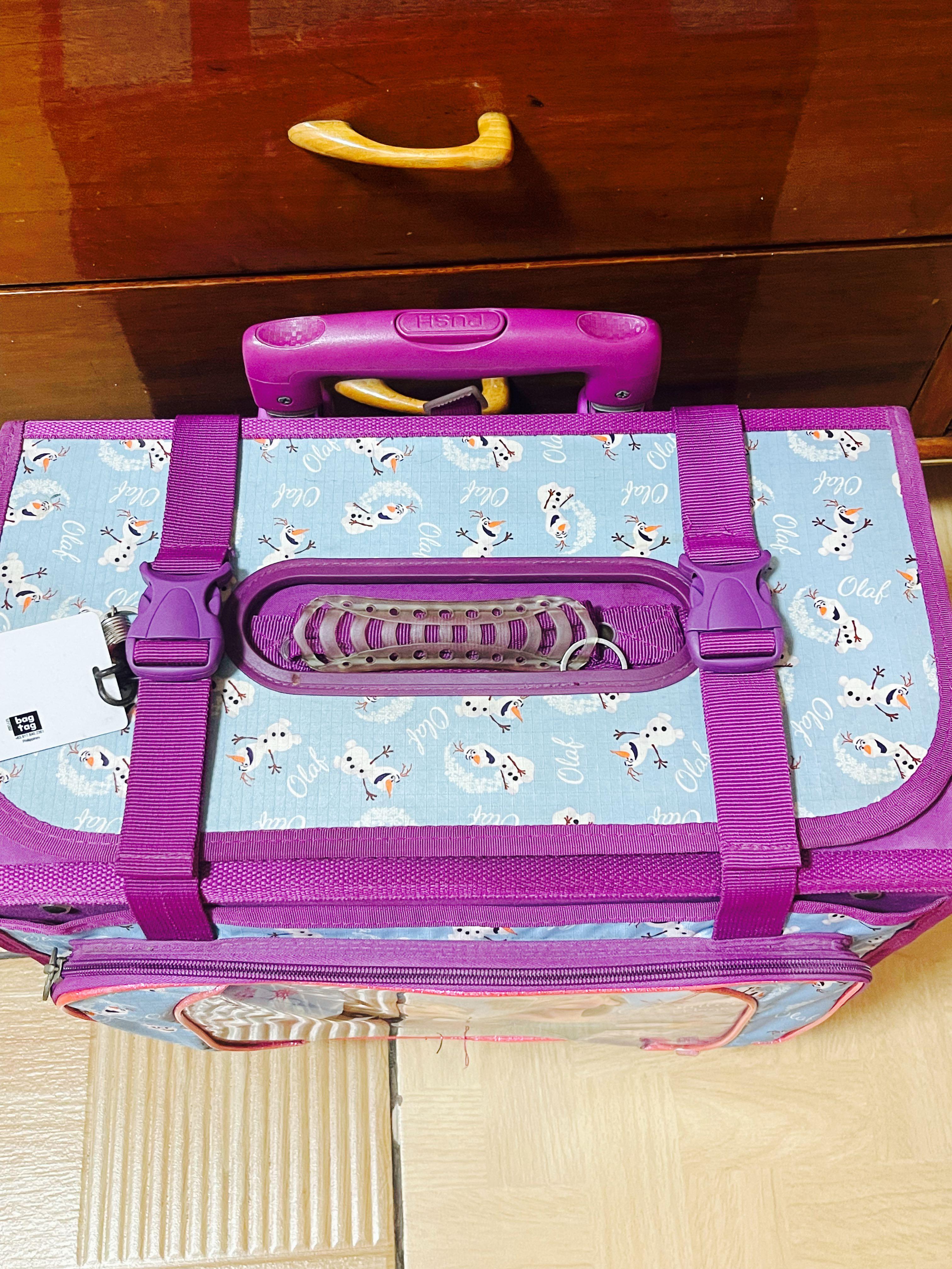 Disney Frozen 7 wheels Trolley School Bag, Babies & Kids, Going Out ...