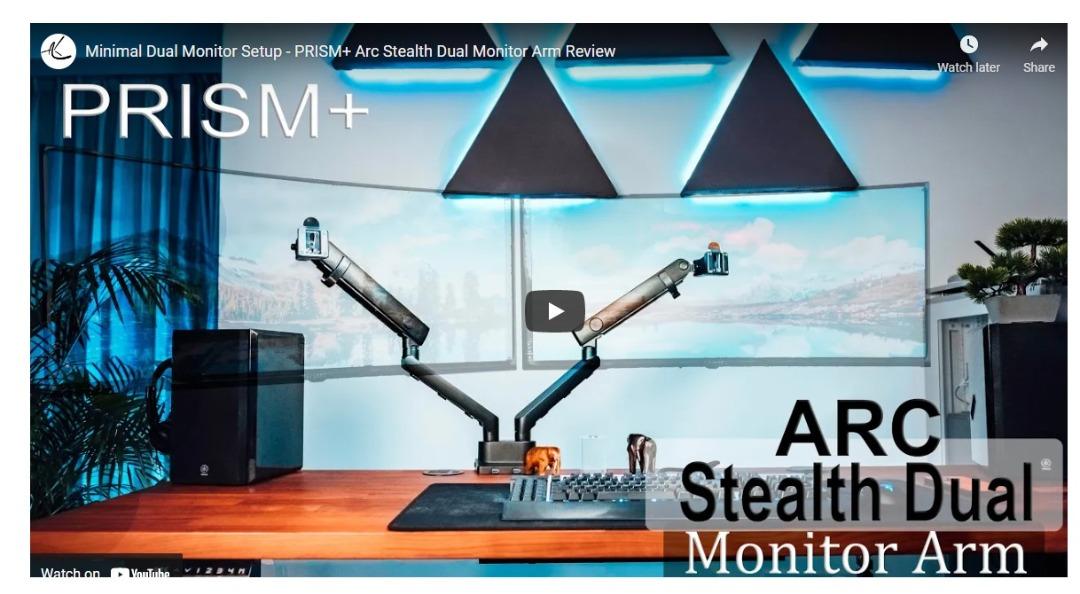 Dual Monitor Arm - Arc Stealth Dual, Computers & Tech, Parts ...