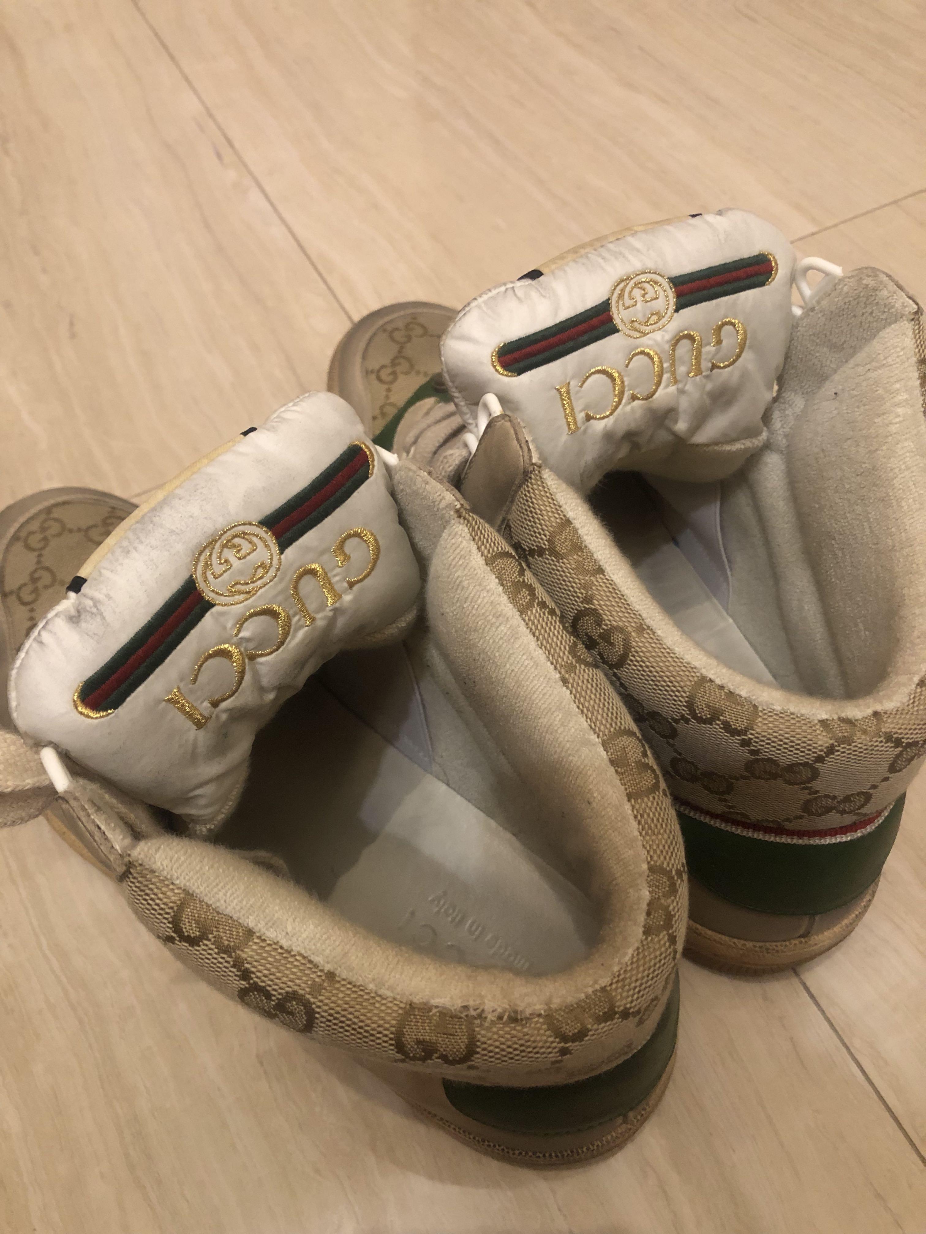 Gucci Shoe screener high top, Luxury, Sneakers & Footwear on Carousell