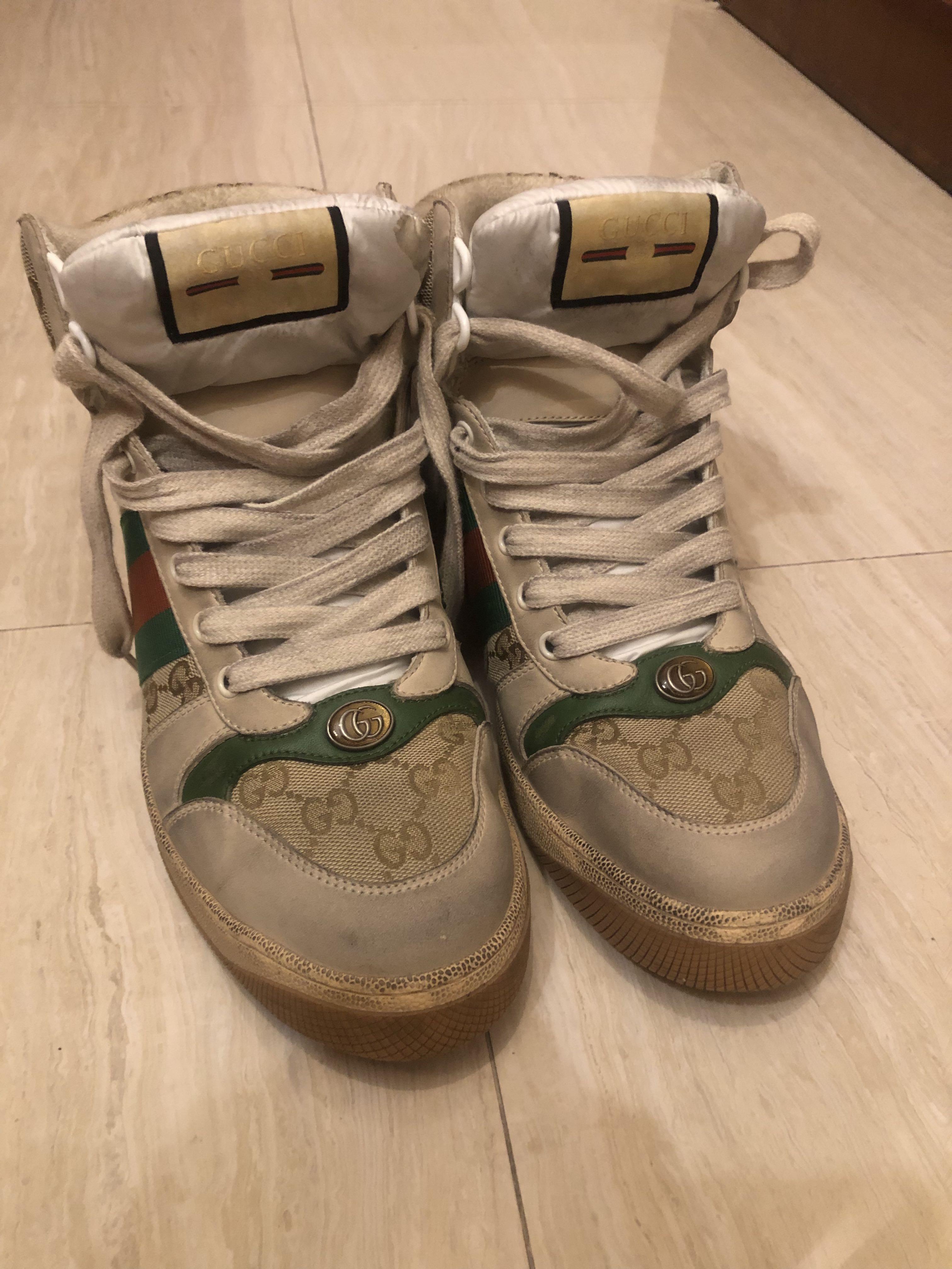 Gucci Shoe screener high top, Luxury, Sneakers & Footwear on Carousell