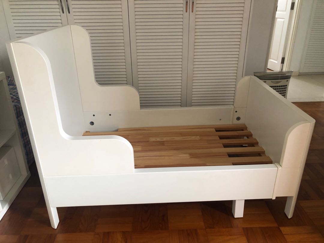 IKEA BUSUNGE- Extendable bed, white, Furniture & Home Living, Furniture ...