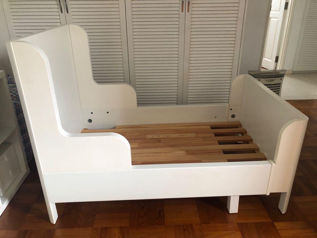 IKEA BUSUNGE- Extendable bed, white, Furniture & Home Living, Furniture ...