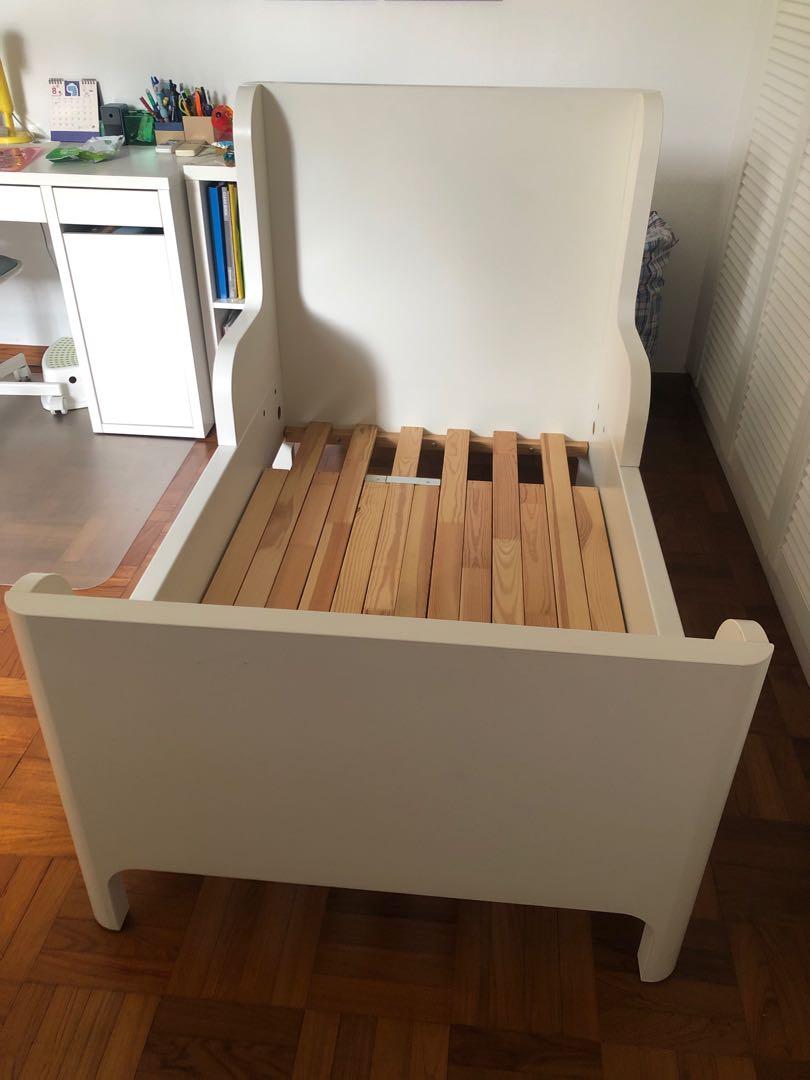IKEA BUSUNGE- Extendable bed, white, Furniture & Home Living, Furniture ...