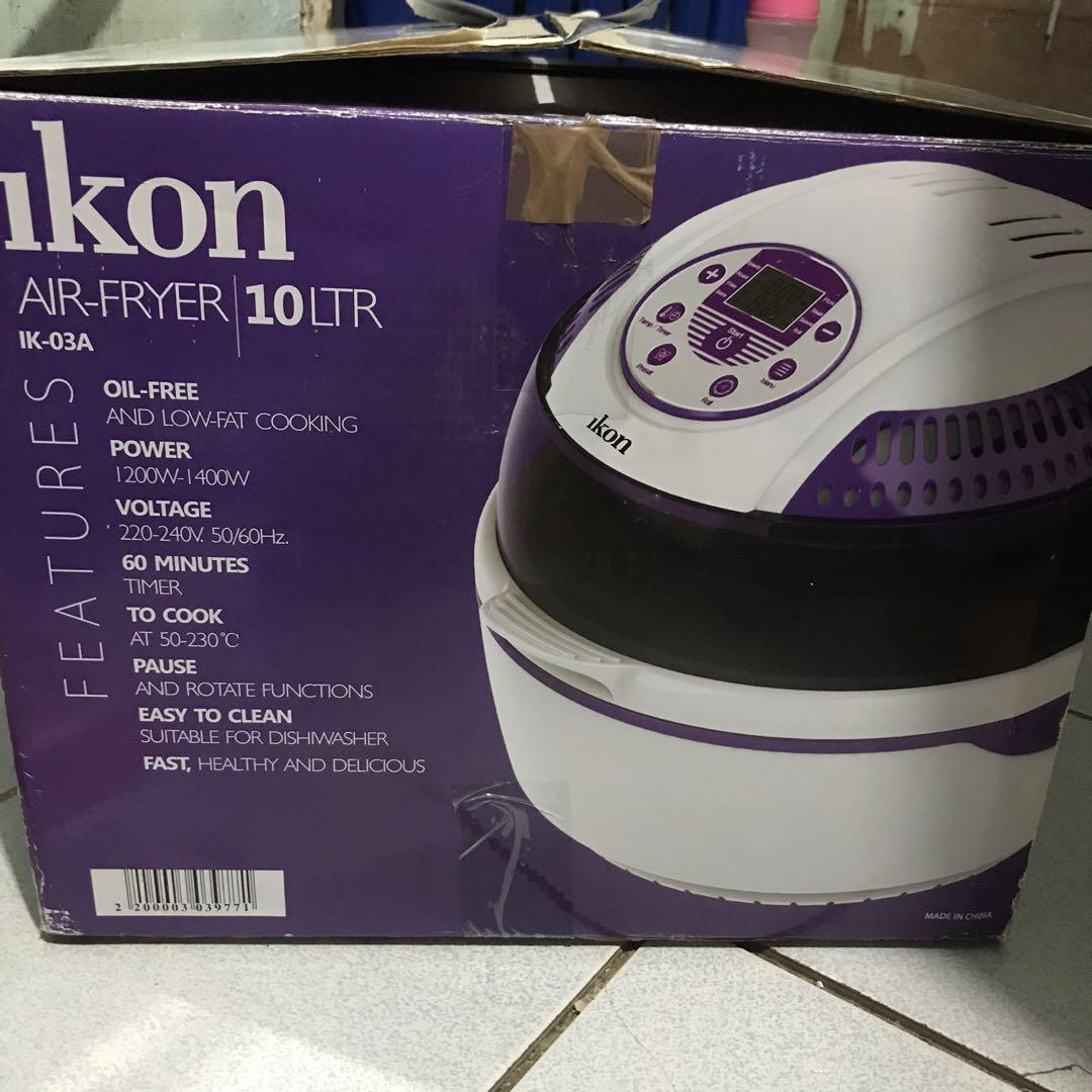 IKON Air-Fryer 10LTR IK-03A, TV & Home Appliances, Kitchen Appliances ...