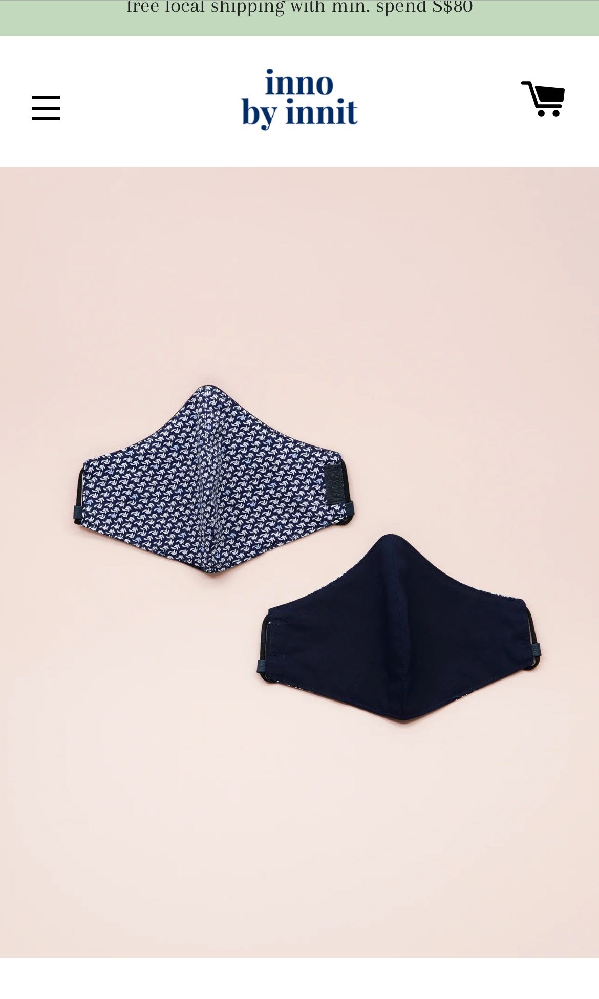 Inno by Innit Pygmy reversible mask, Health & Nutrition, Face Masks ...