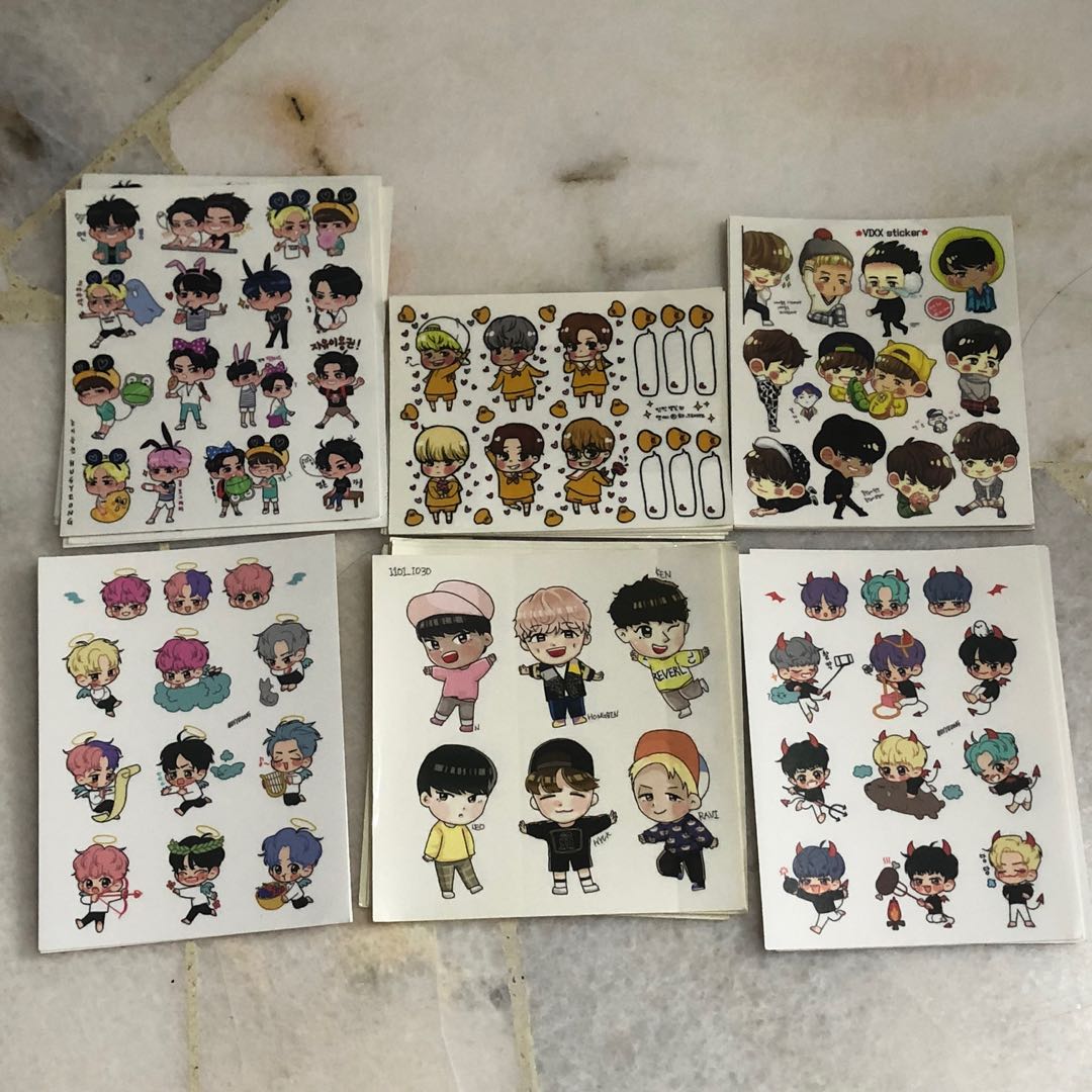 [INSTOCK] $3 VIXX N Leo Ken Ravi Hongbin Hyuk Fanart Fan Cartoon Cute ...