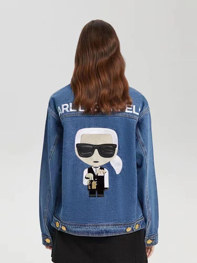Karl lagerfeld denim jacket, 女裝, 外套及戶外衣服 - Carousell