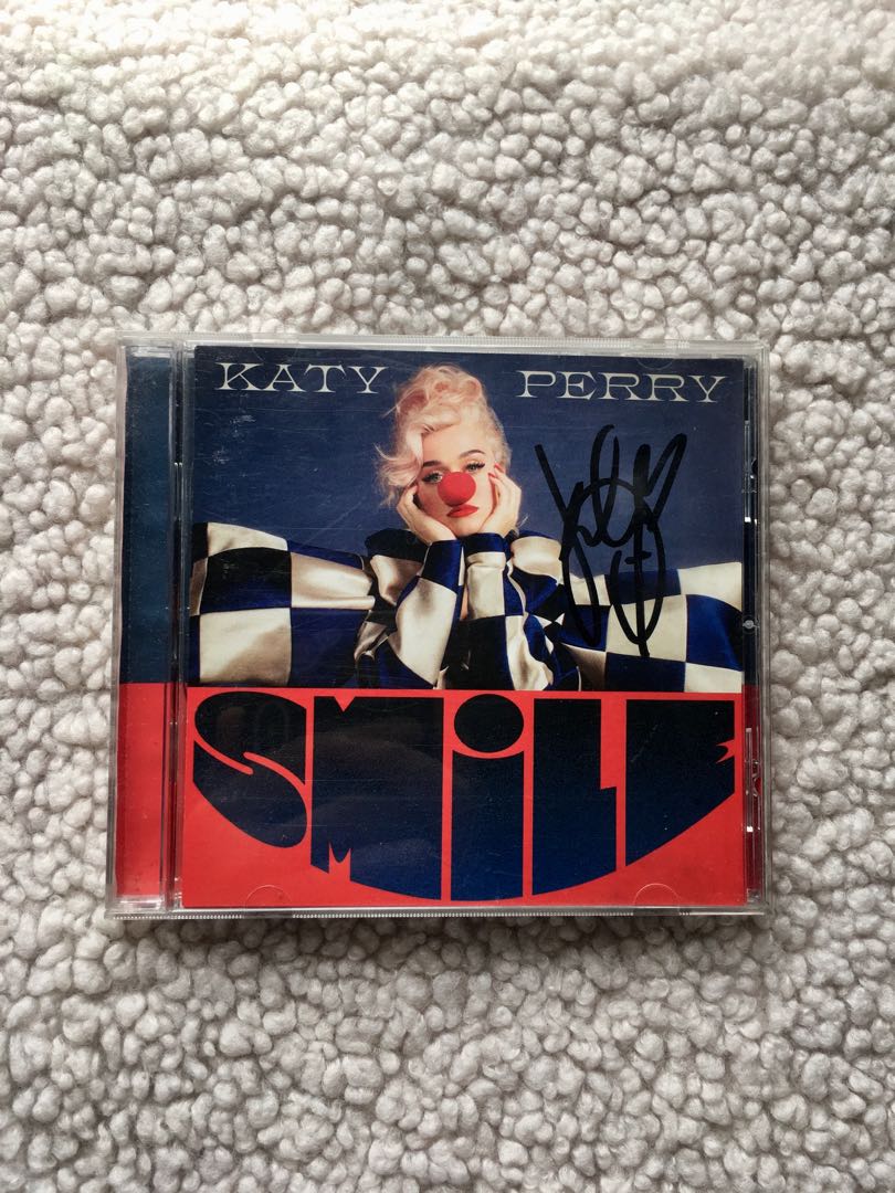 Katy Perry SIGNED Smile Artwork + Album, Hobbies & Toys, Music & Media ...