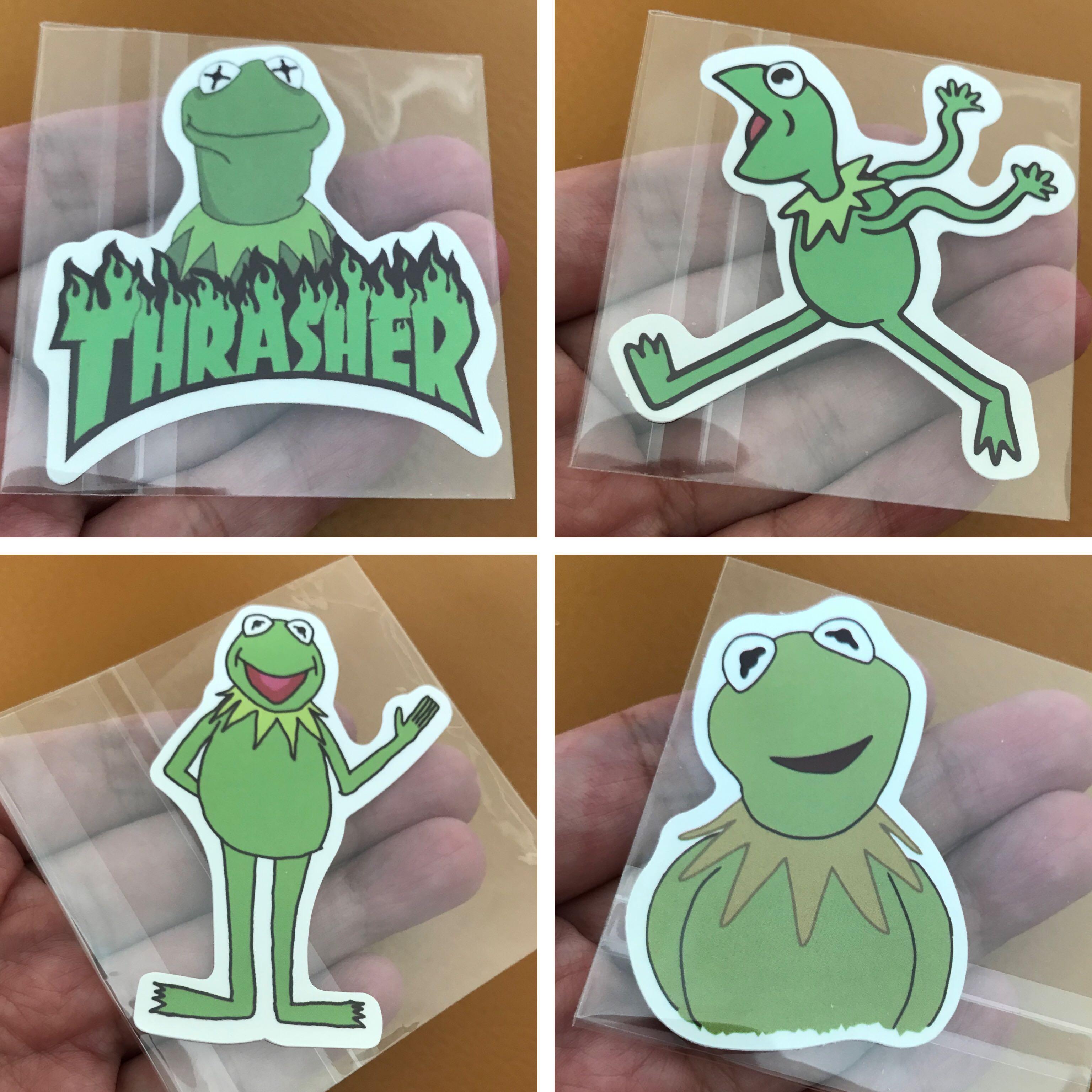 Kermit the frog Jurassic park dinosaur Muppets stickers $0.80 each ...