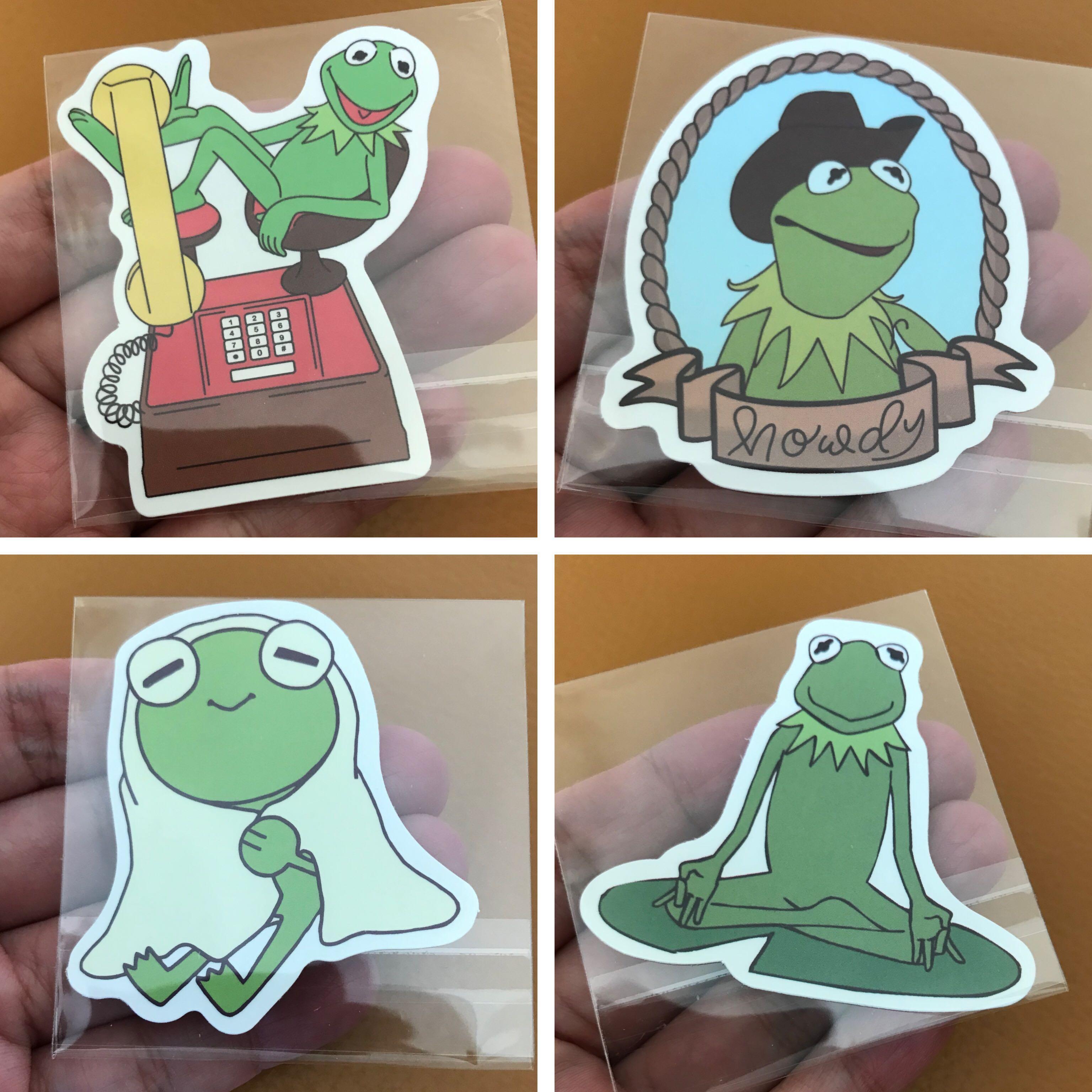Kermit the frog Jurassic park dinosaur Muppets stickers $0.80 each ...