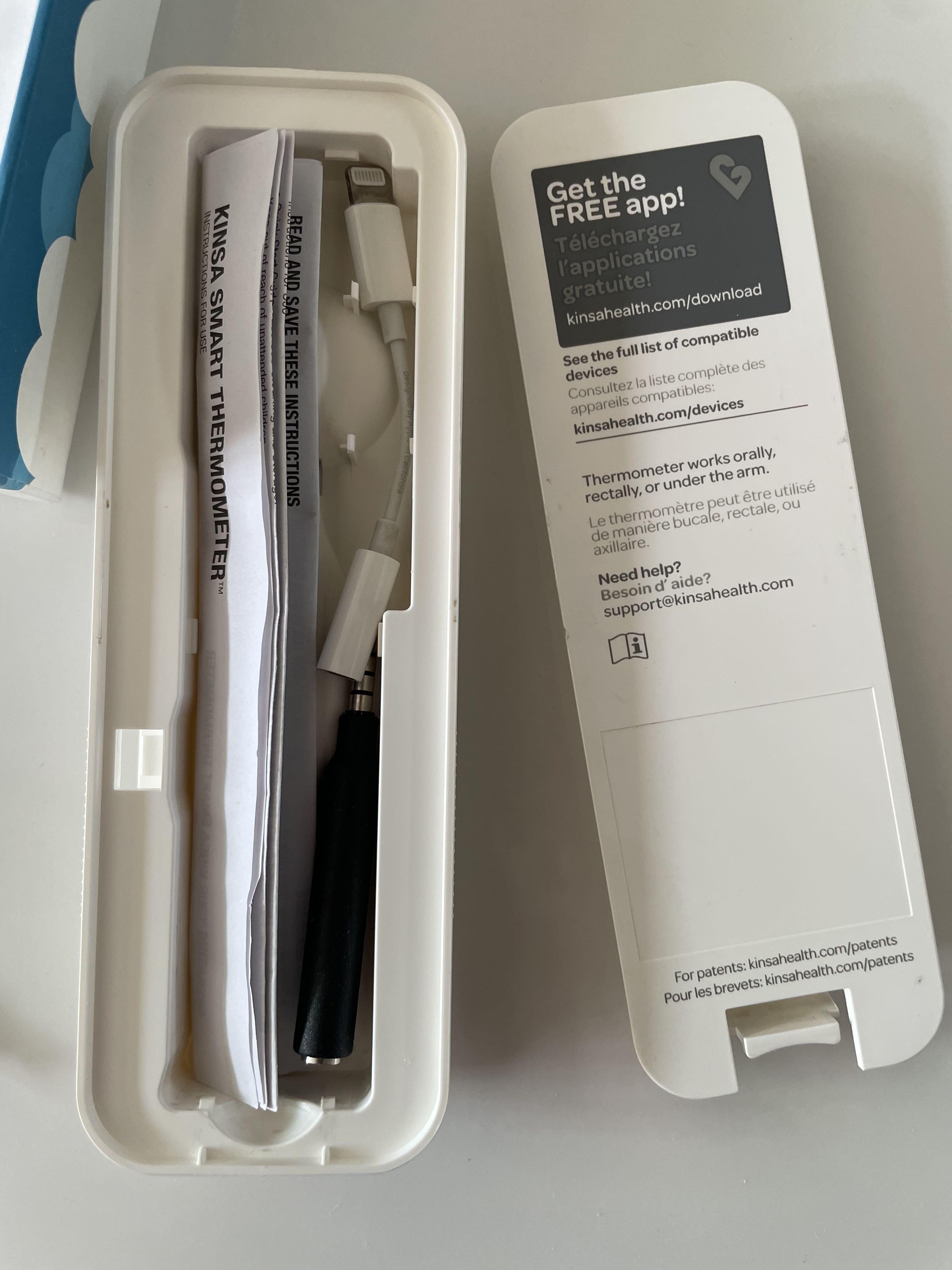 KINSA Smart Stick Digital Thermometer | Downloadable App (Free), Health ...