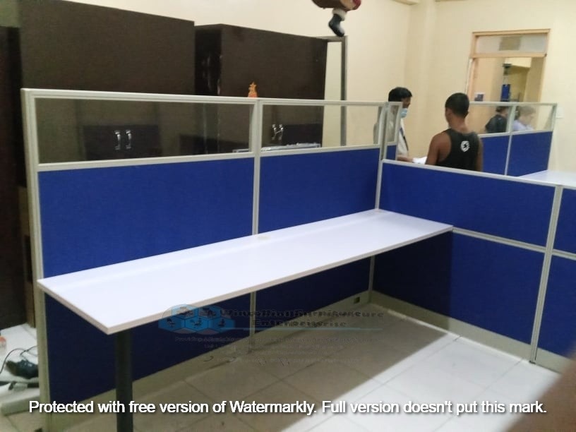 L type workstation cubicle / office partition, Furniture & Home Living ...