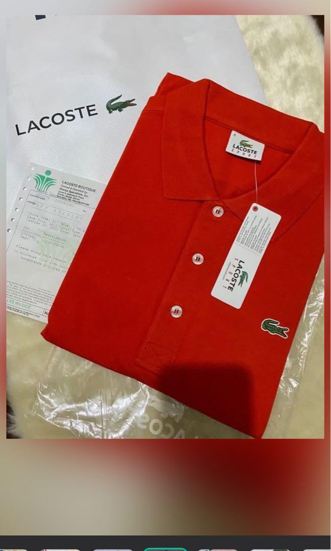 Lacoste Polo shirt - Red, Men's Fashion, Tops & Sets, Tshirts & Polo ...
