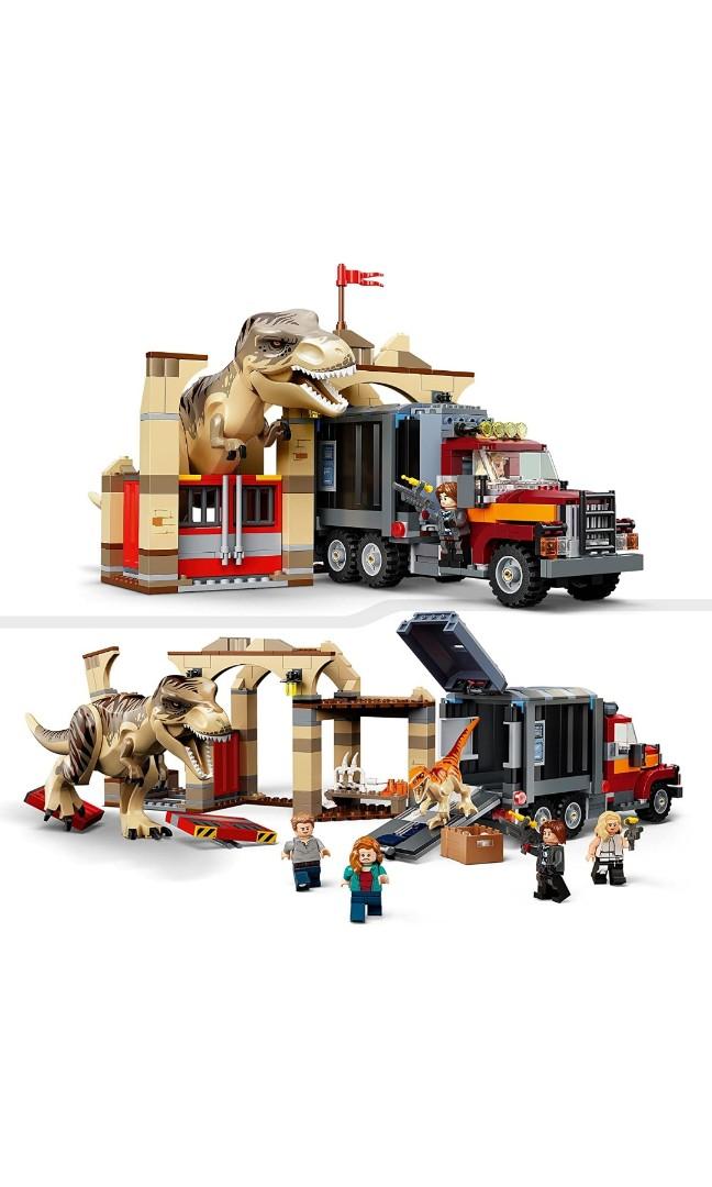 LEGO Jurassic World T. rex & Atrociraptor Dinosaur Breakout (466 Pieces ...