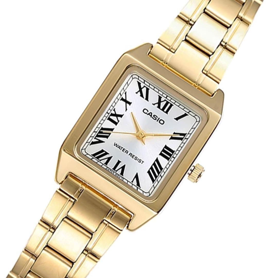 Lowest Price Casio Gold Womens Rectangular Stainless Steel LTP-V007G-9B LTP-V007G-9BUDF LTPV007G ...
