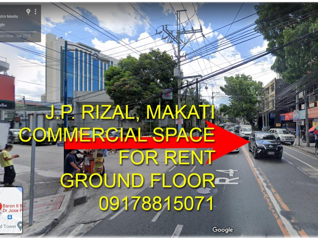 Makati Commercial Ground Floor JP Rizal Poblacion 100sqm P88k near City Hall, Property, Rentals ...