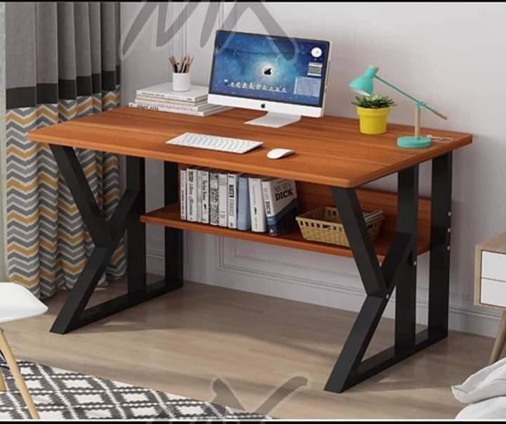 Metal Leg Computer Table with Undershelf, Furniture & Home Living ...