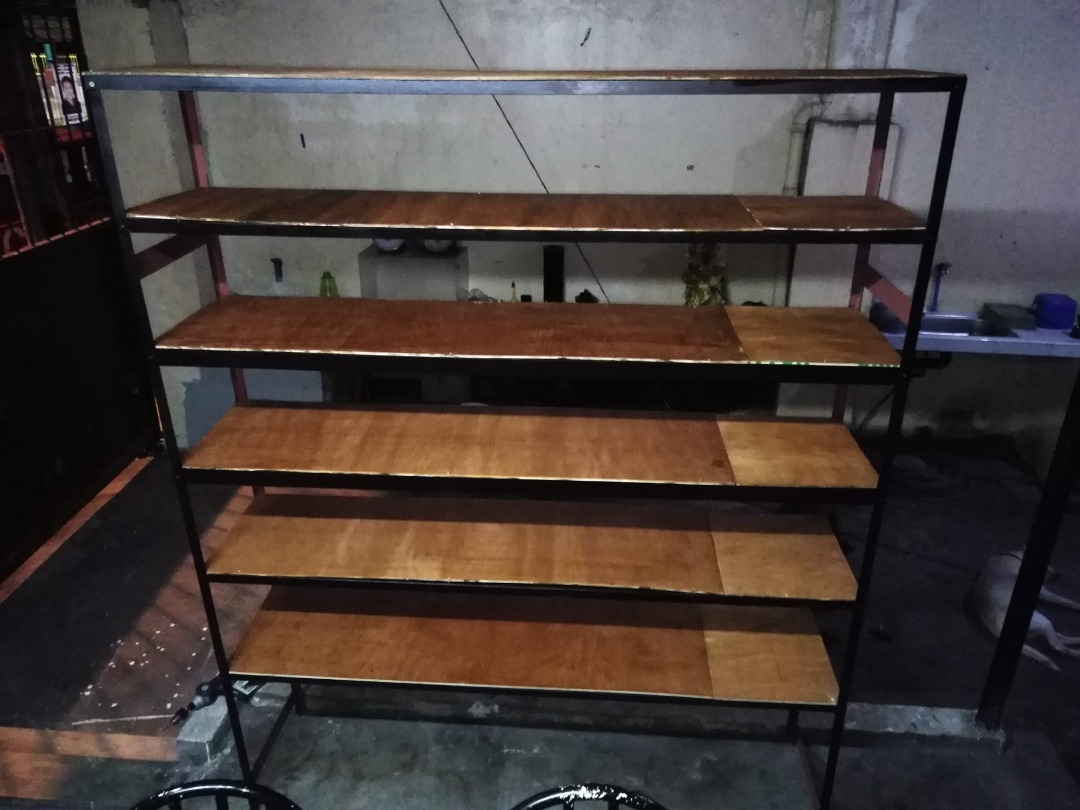 Metal/wood shelf stante, Furniture & Home Living, Furniture, Shelves ...