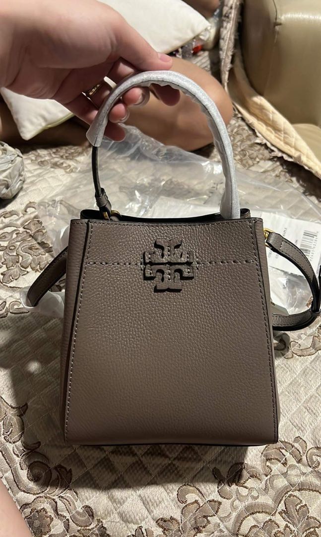 Mirror copy Tory Mcgrawl bucket (taupe), Women's Fashion, Bags ...