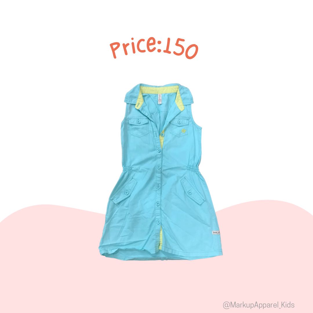 Moose Girl denim like dress, Babies & Kids, Babies & Kids Fashion on ...