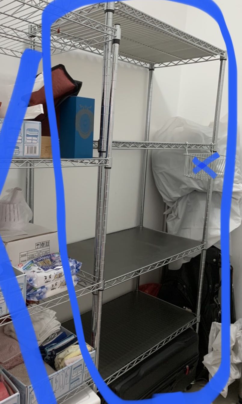 Movable Metal Storage Rack with wheels, Furniture & Home Living ...