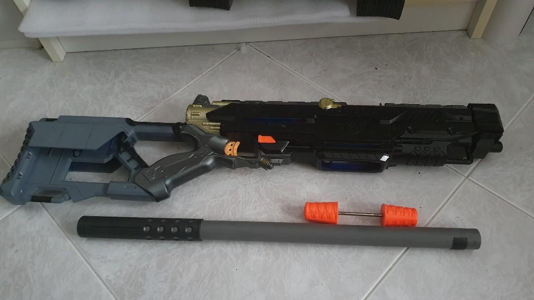 NERF LongStrike Blaster Gun Mod , Hobbies & Toys, Toys & Games on Carousell