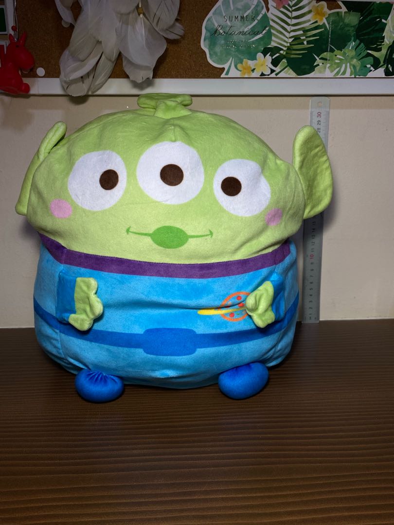 (NEW, 32cm) SUPER SOFT Disney Pixar Three Eyed Alien / Little Green Men ...