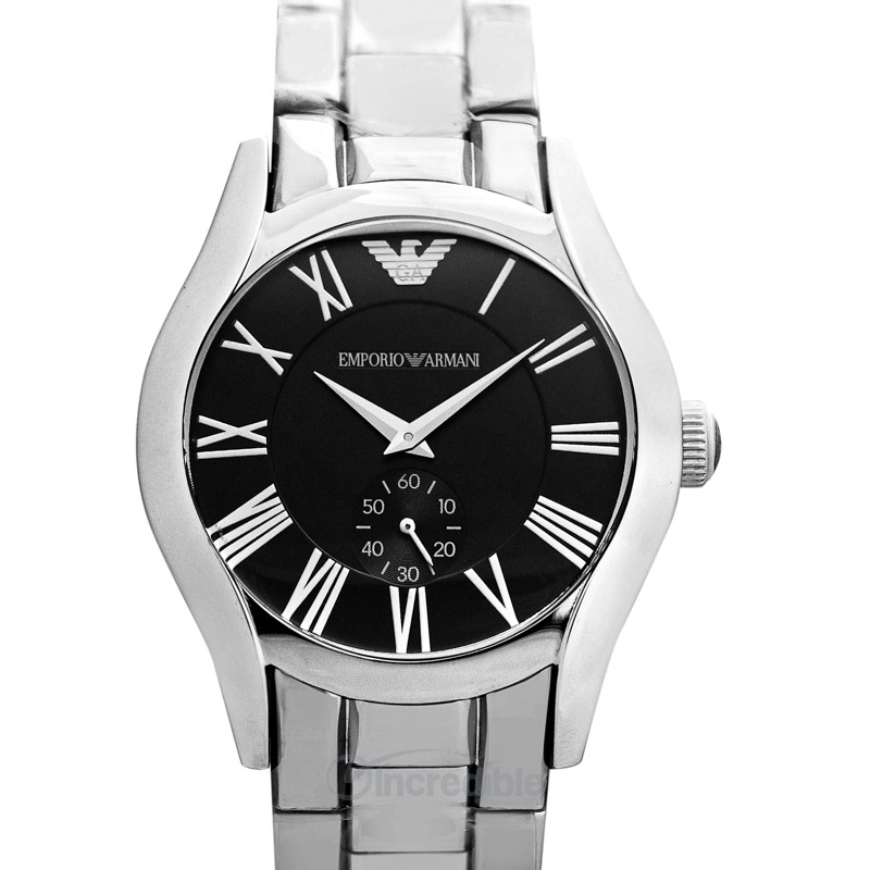 [NEW] Emporio Armani Quartz Black Dial Stainless Steel Men's Watch ...