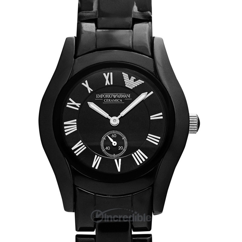 [NEW] Emporio Armani Quartz Black Dial Ceramic Ladies Watch AR1402 ...