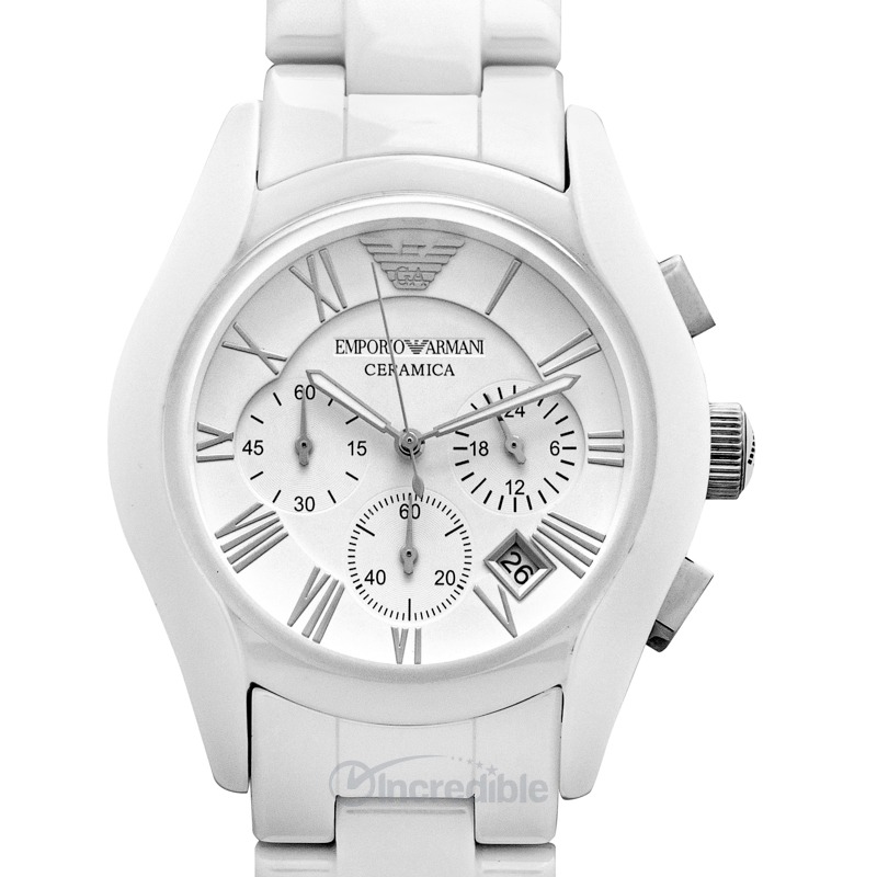 [NEW] Emporio Armani Quartz White Dial Ceramic Men's Watch AR1403, Luxury, Watches on Carousell