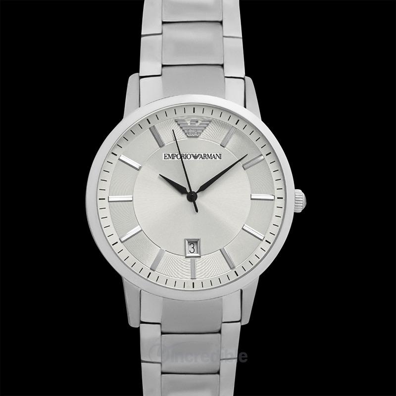 [NEW] Emporio Armani Quartz Beige Dial Stainless Steel Men's Watch ...