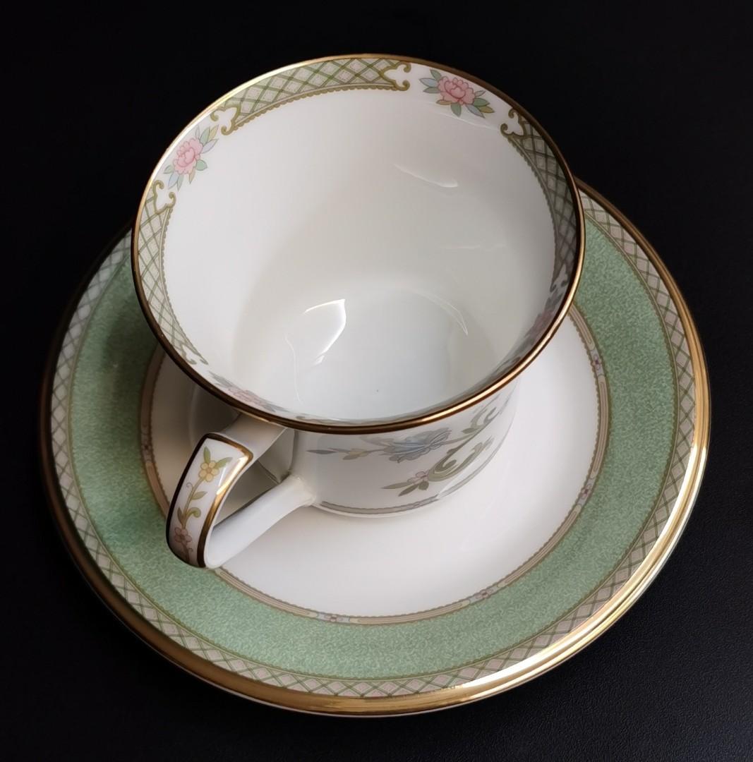 Noritake 2 Sets Made in Japan Yoshino Green 9983 Bone China American ...