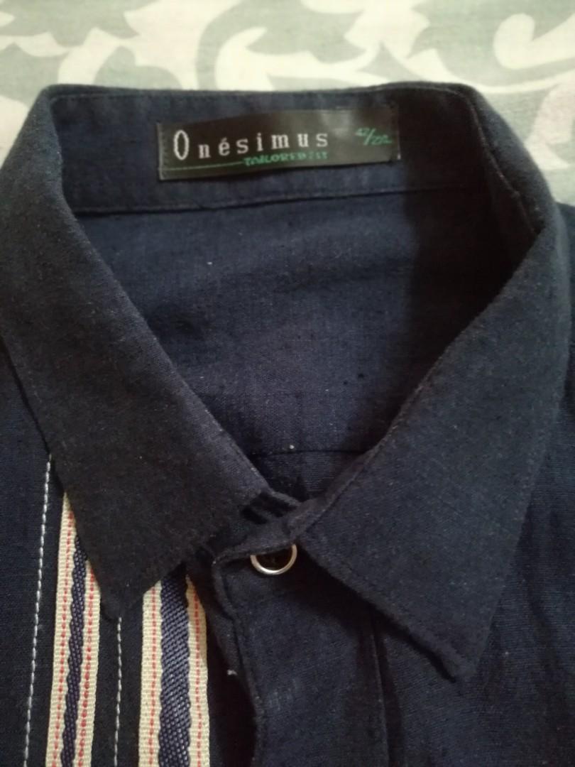 Onesimus Jacket type polo barong, Men's Fashion, Tops & Sets, Formal ...