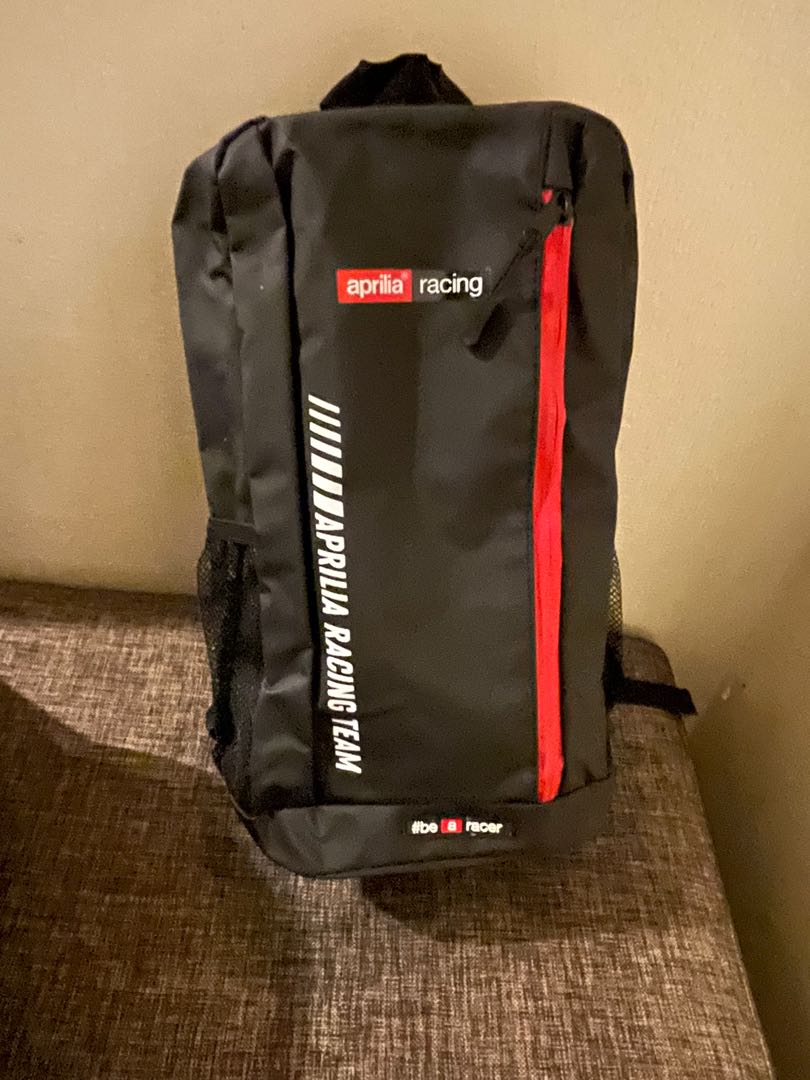 Original aprilia backpack, Motorcycles, Motorcycle Apparel on Carousell