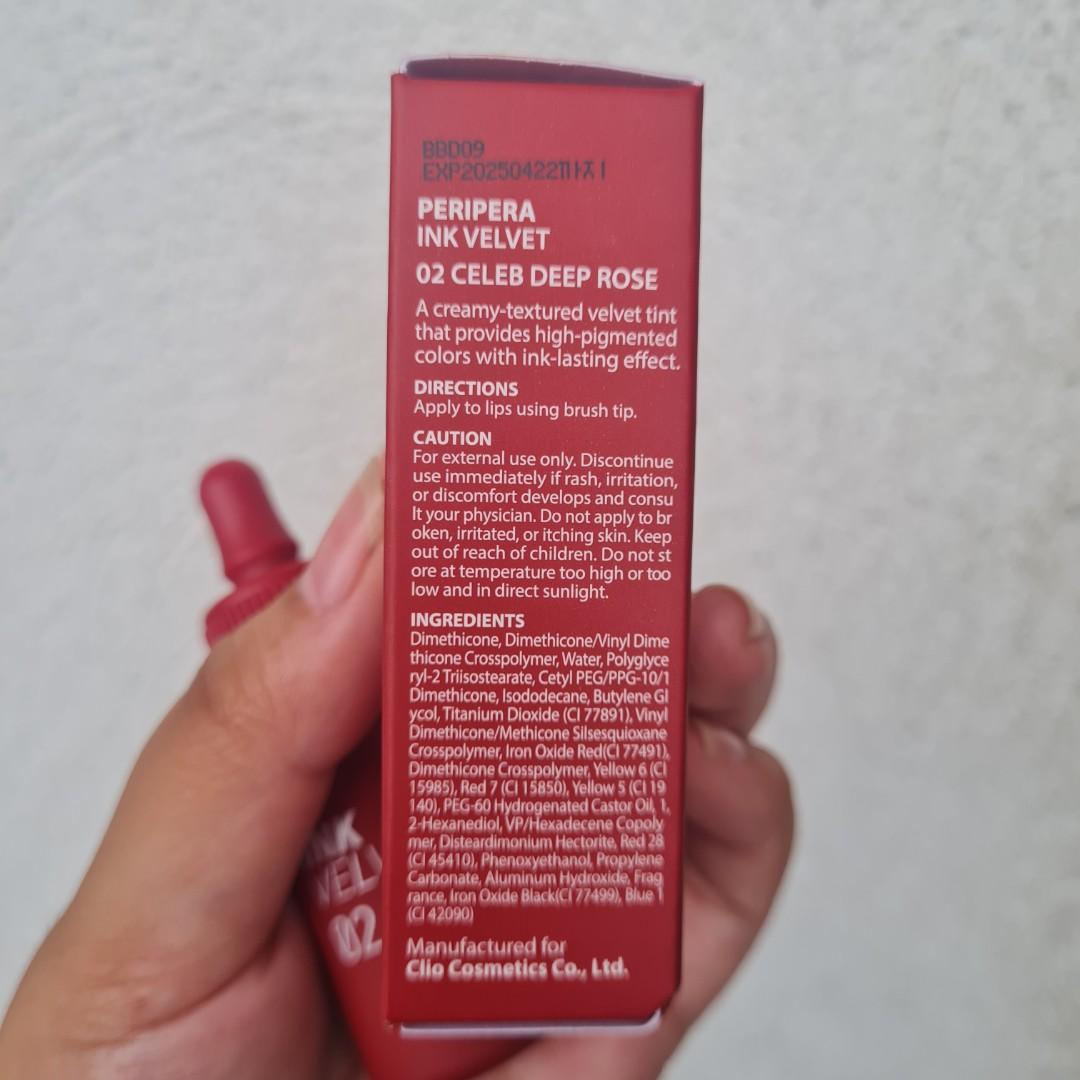 Peripera Ink Velvet 02 Celeb Deep Rose, Beauty & Personal Care, Face ...
