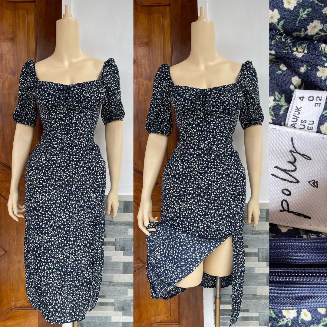 Polly Puff Midi Dress, Women's Fashion, Dresses & Sets, Dresses on ...