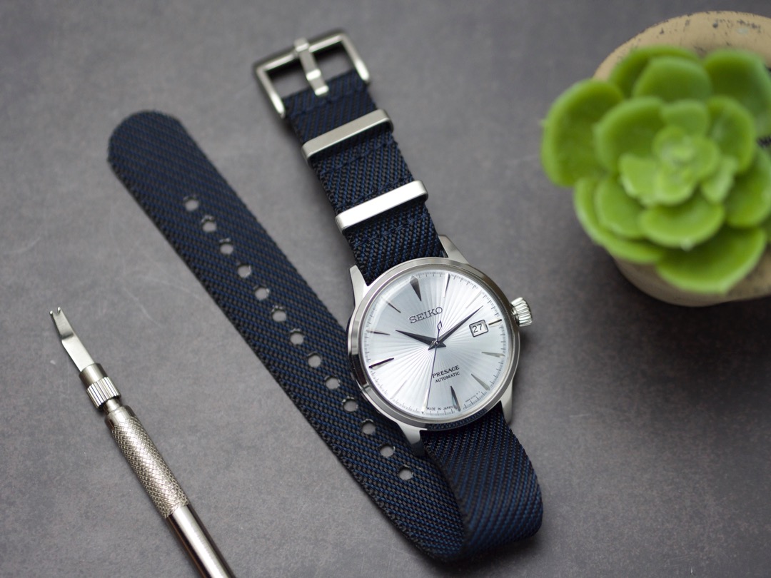 Premium Nato Watch Straps - Buff Nylon Nato Ink, Luxury, Watches on ...