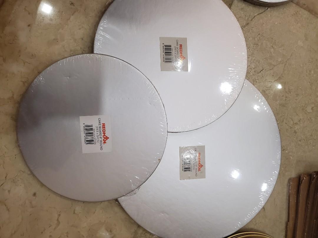 Round Cake Boards, Furniture & Home Living, Kitchenware & Tableware ...