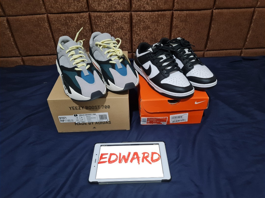 RUSH! STEAL! Nike Dunk Panda and Waverunner Size 8, Men's Fashion ...