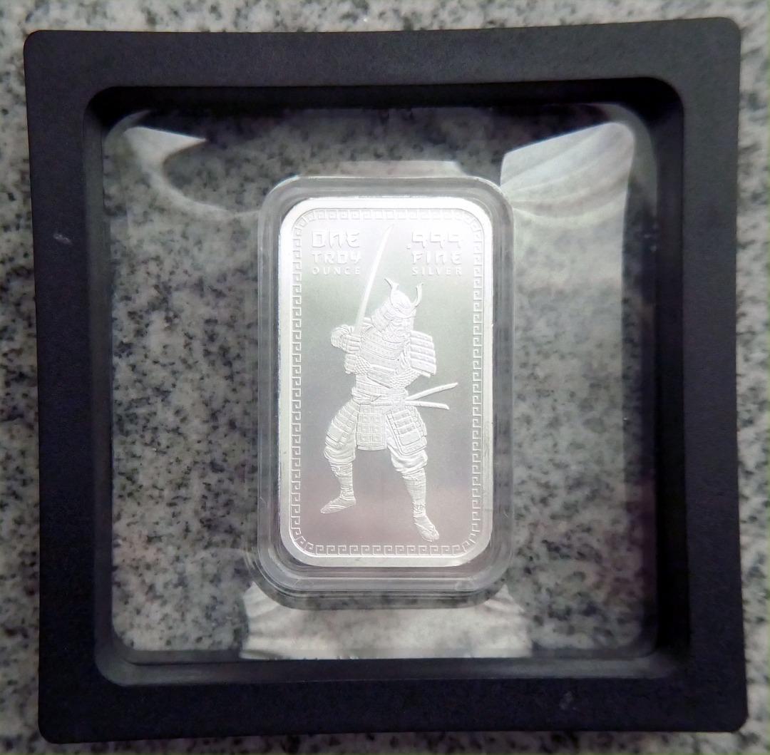 S7. Samurai Silver Bar 1 oz Silver + Capsule, 其他, 其他 - Carousell