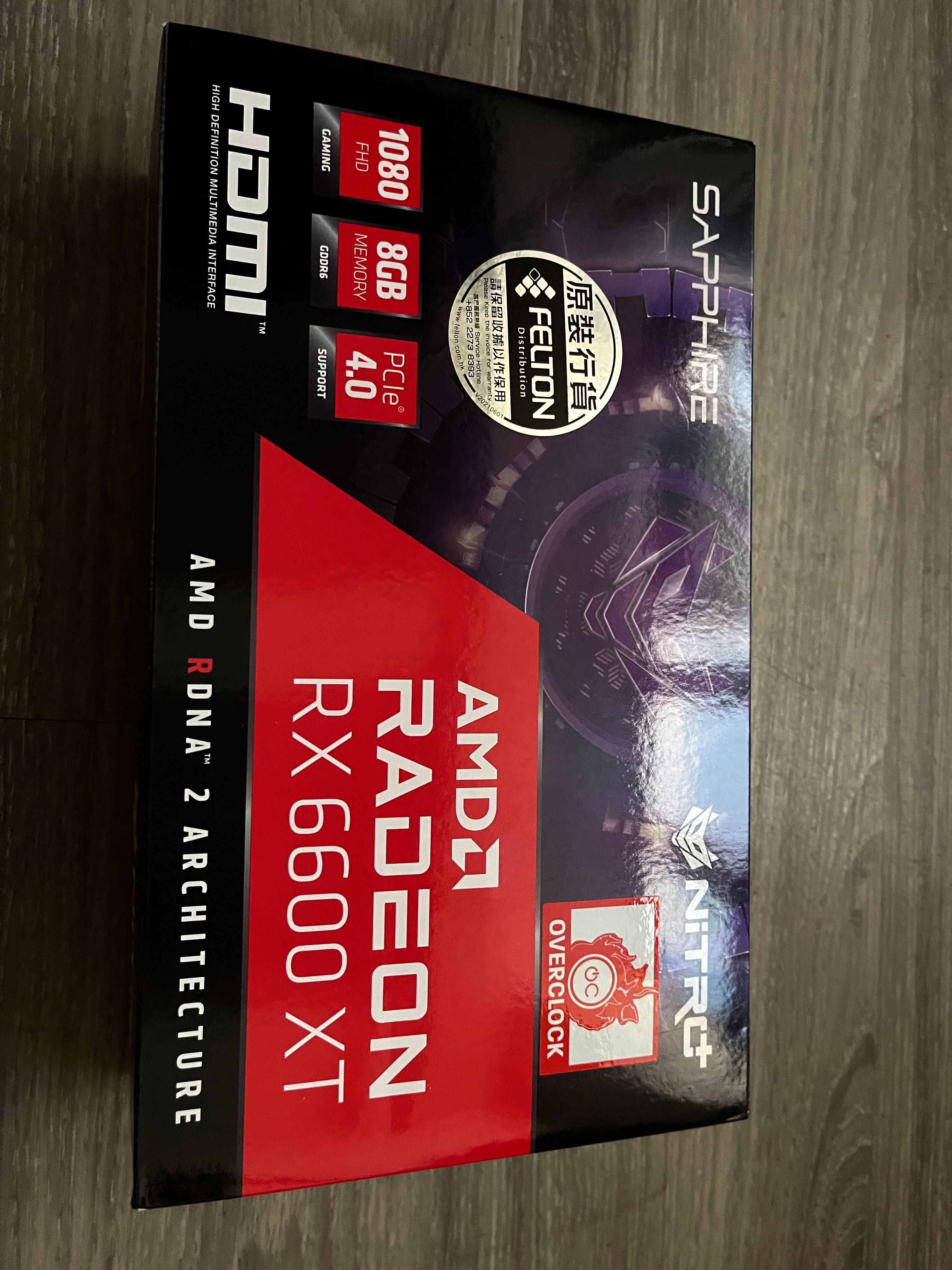 Sapphire RX 6600 XT Nitro+, 電腦＆科技, 電腦周邊及配件, 電腦周邊產品 - Carousell