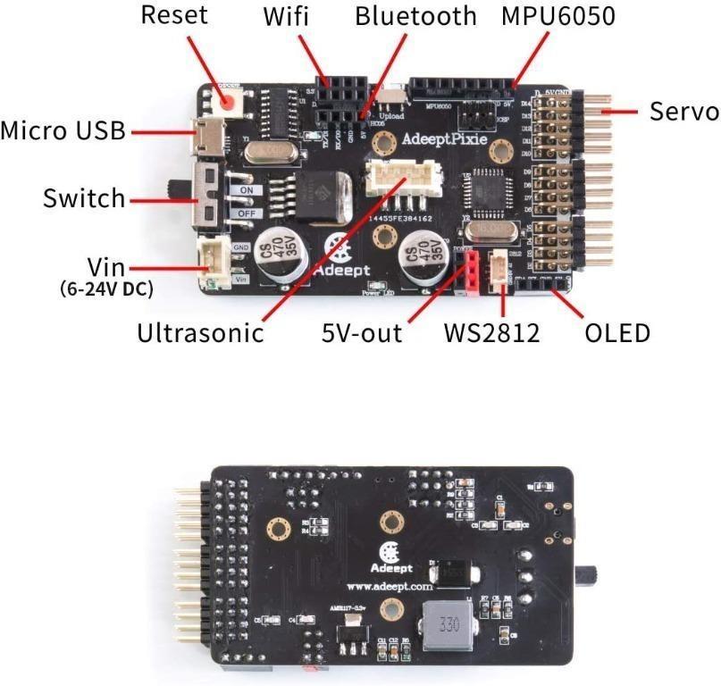 Sg Stock Adeept Hexapod Spider Robot Kit Compatible With Arduino